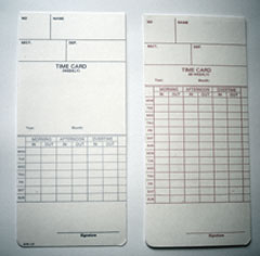 Florida Time Clock - ATR121 time cards ATR121 time cards box of 1000